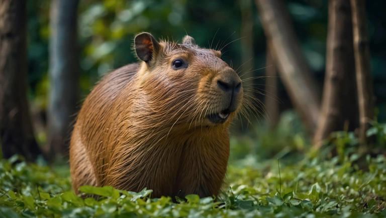Capybara’s daily visit to her border collie bestie is melting hearts