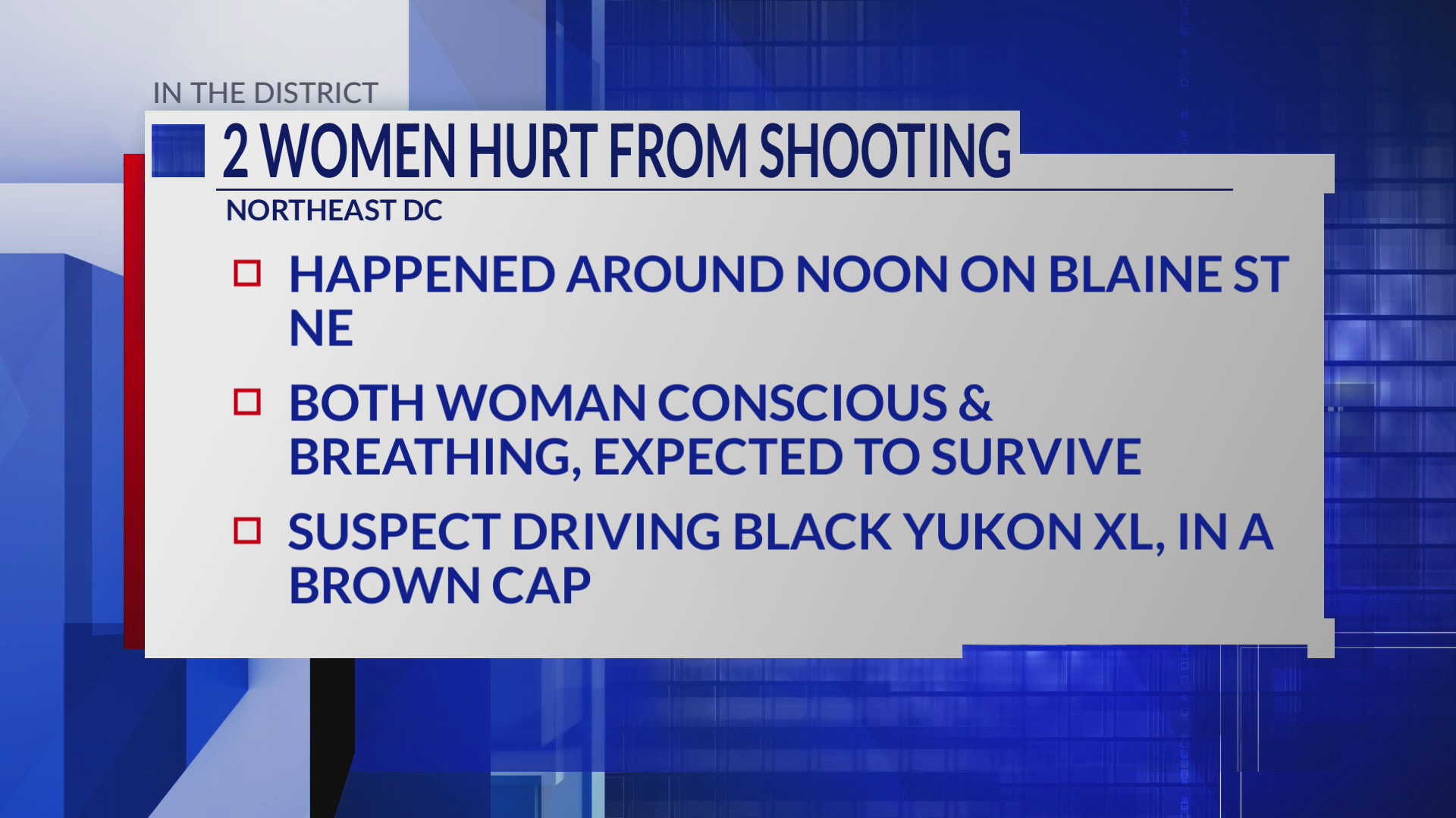 2 women hurt in Northeast DC shooting