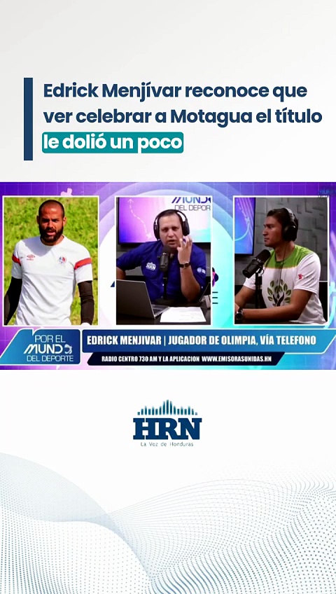 Edrick Menjívar acepta que el título de Motagua le dolió un poco