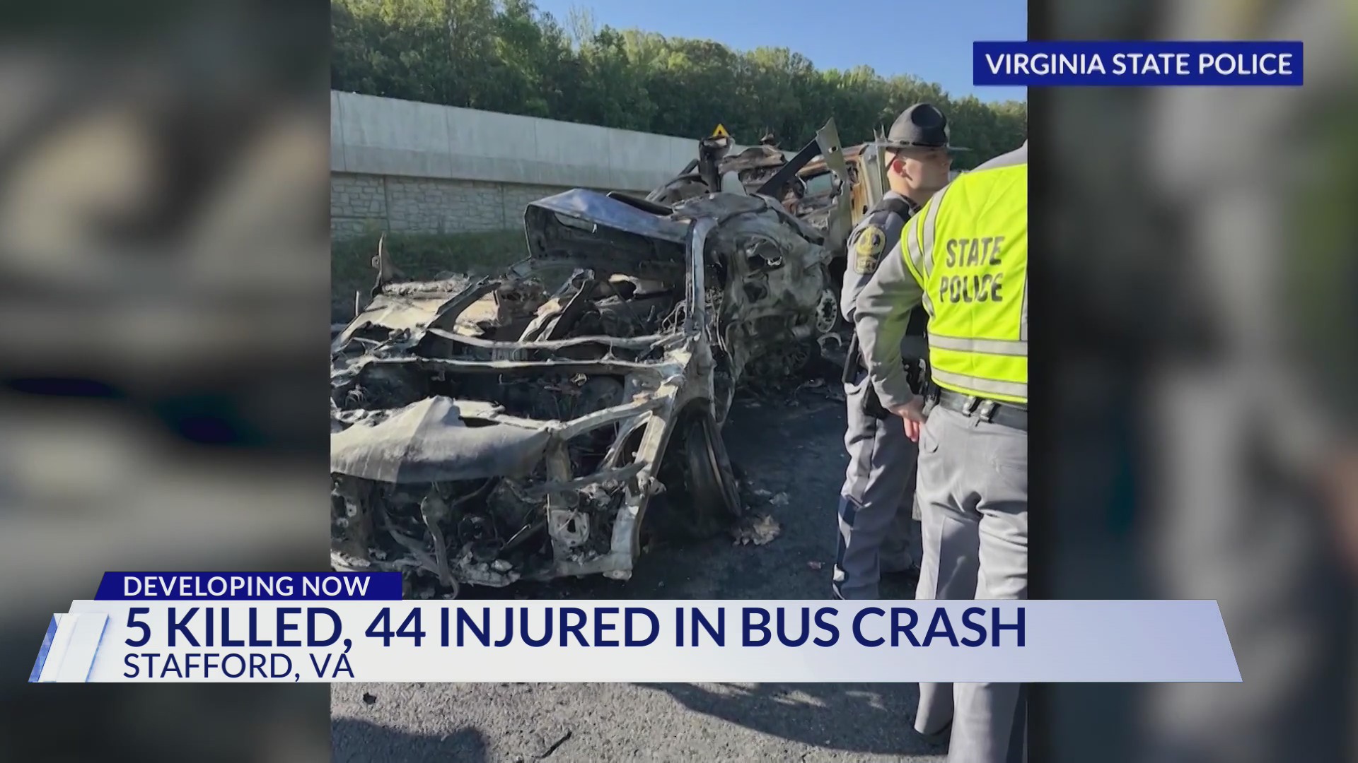 5 killed, 44 hurt in bus crash