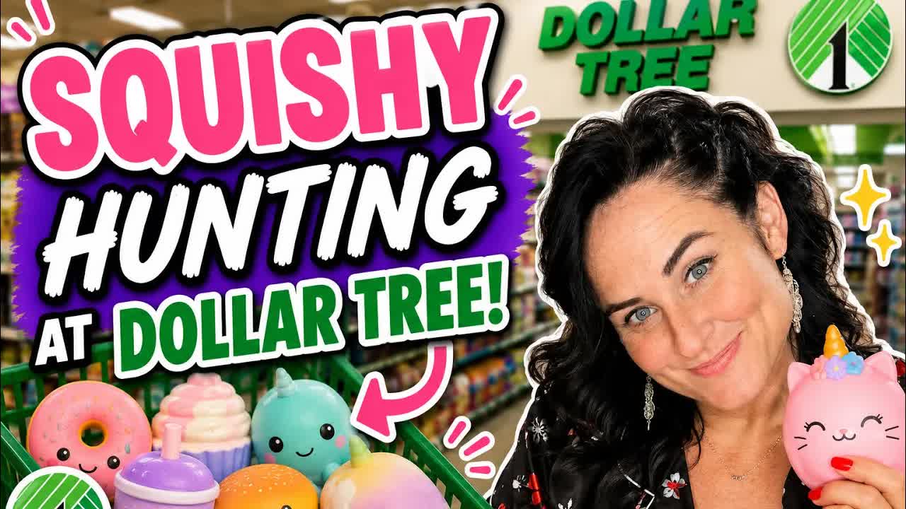 Squishy hunting at Dollar Tree | ASMR toy hunt