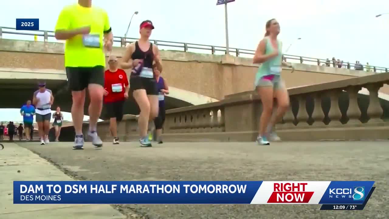 Road closures in Des Moines before EMC Dam to DSM Saturday