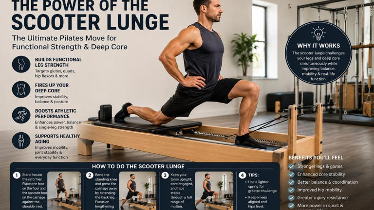 Could the scooter lunge be the ultimate Pilates move to build ...