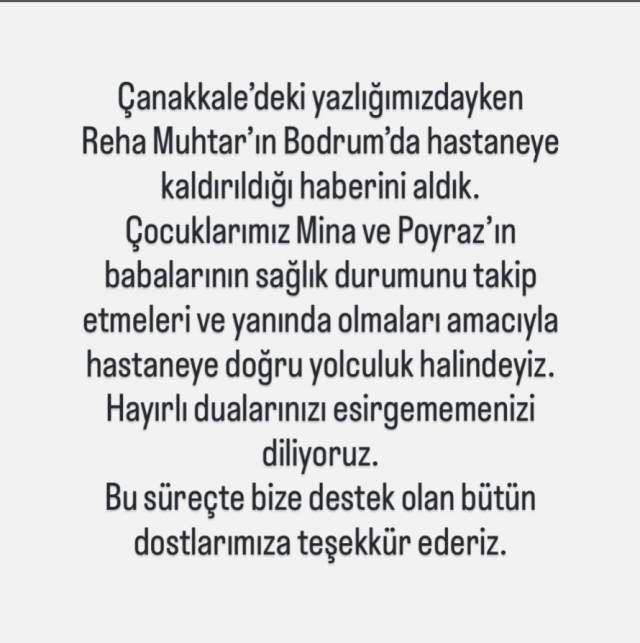 Eski eşi duyurdu: Reha Muhtar'dan korkutan haber