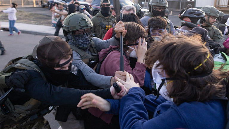 Anti-ICE agitator charged with allegedly biting officers during Delaney ...
