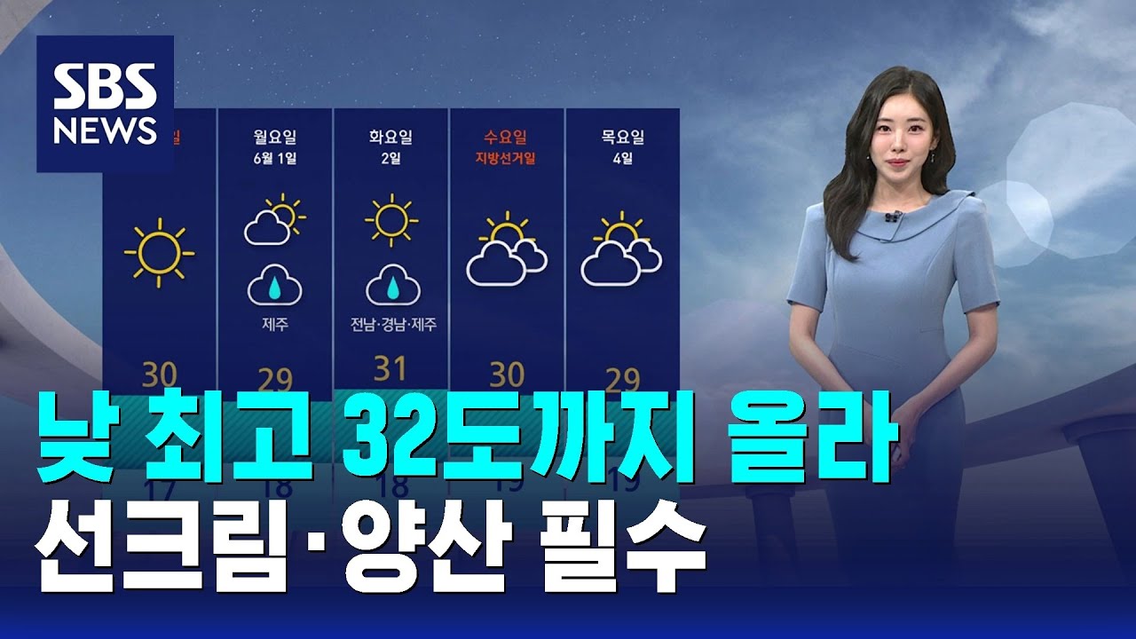 [날씨] 낮 최고 32도까지 올라..선크림·양산 필수 / SBS