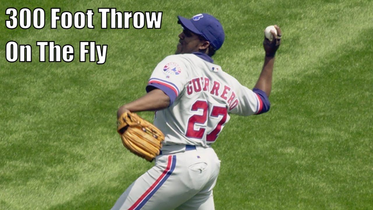 Vladimir Guerrero Throws a 300 Foot Strike From Rightfield