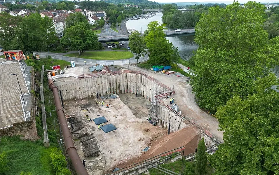 Ancient timber-and-stone structure found under German city