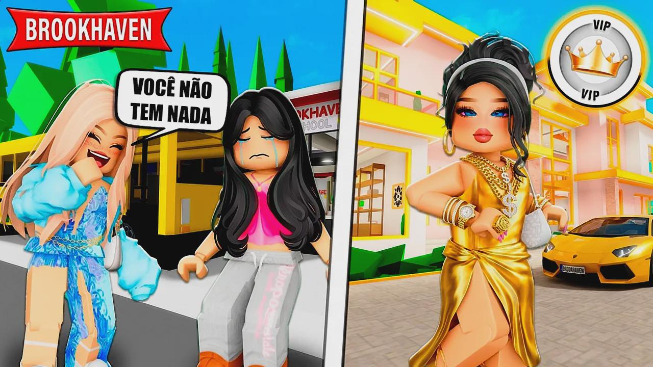 Ninguém sabia que a menina zoada era VIP | Historinhas Brookhaven RP ...