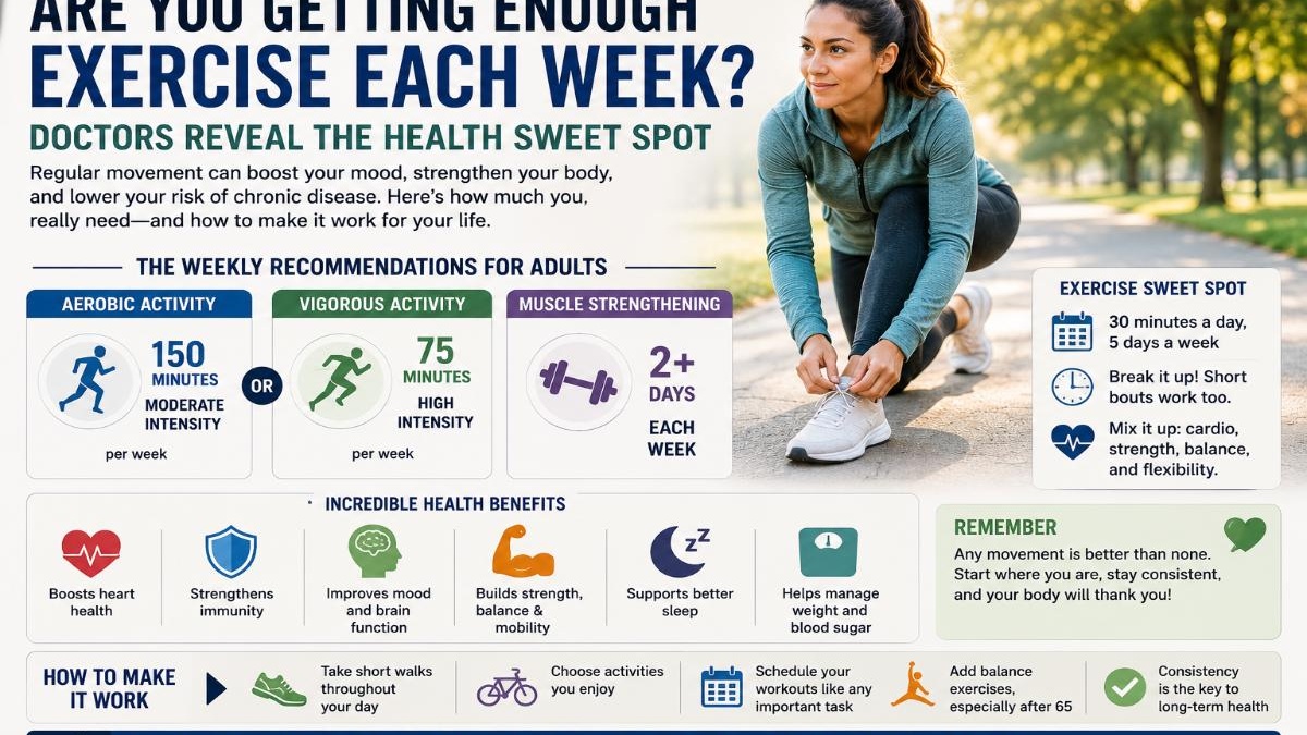 Are you getting enough exercise each week? Doctors reveal the health ...