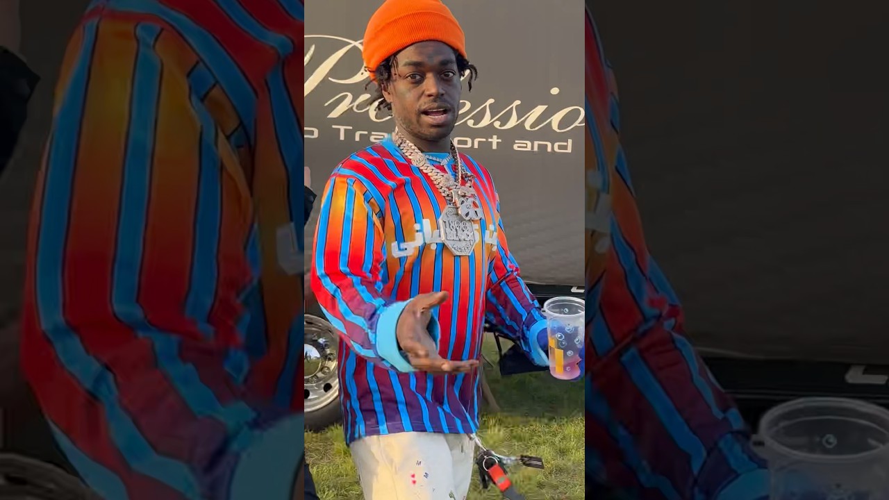Kodak Black pulling up to the Easter carshow