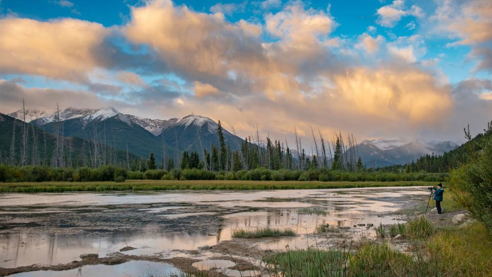 Chasing golden hours at Vermilion Lakes