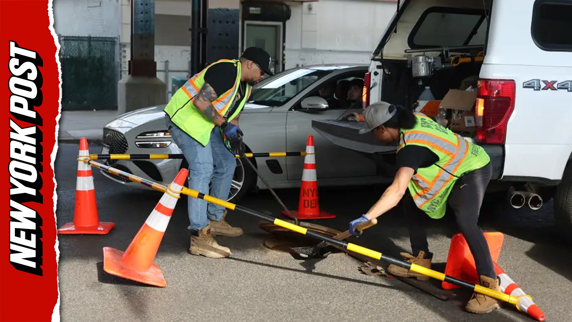 Crews investigate Brooklyn sewer hole after viral video shows 7 people ...