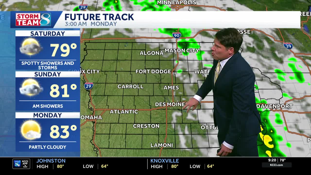 Iowa weather: Scattered showers return this weekend