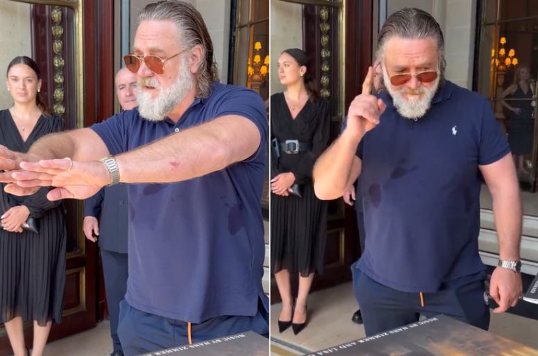 Russell Crowe fires back after viral clip shows him 'warning' autograph ...