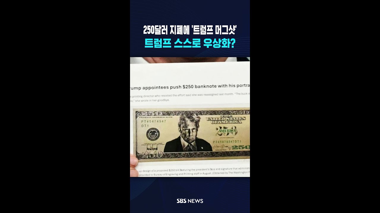 250달러 지폐에 '트럼프 머그샷' / SBS / #shorts