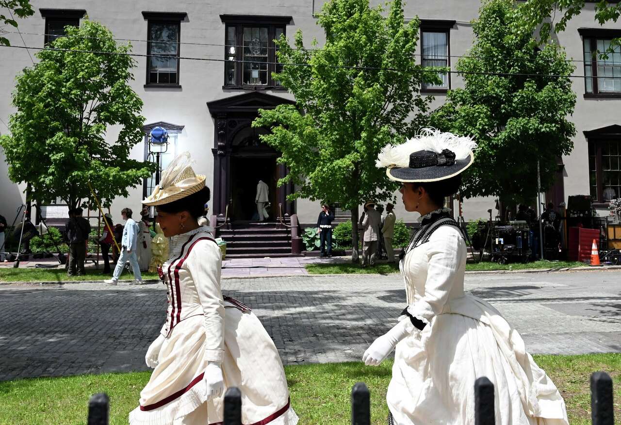 Photos: ‘The Gilded Age’ films in Schenectady's Stockade District