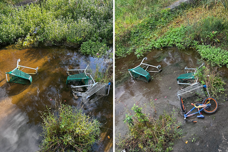 Photos of dumped Woolworths trolleys at centre of 'explosive ...