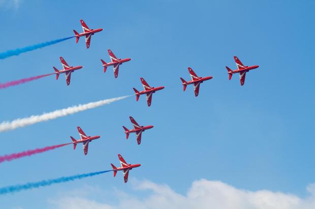 Time confirmed for Red Arrows flyover in Taunton
