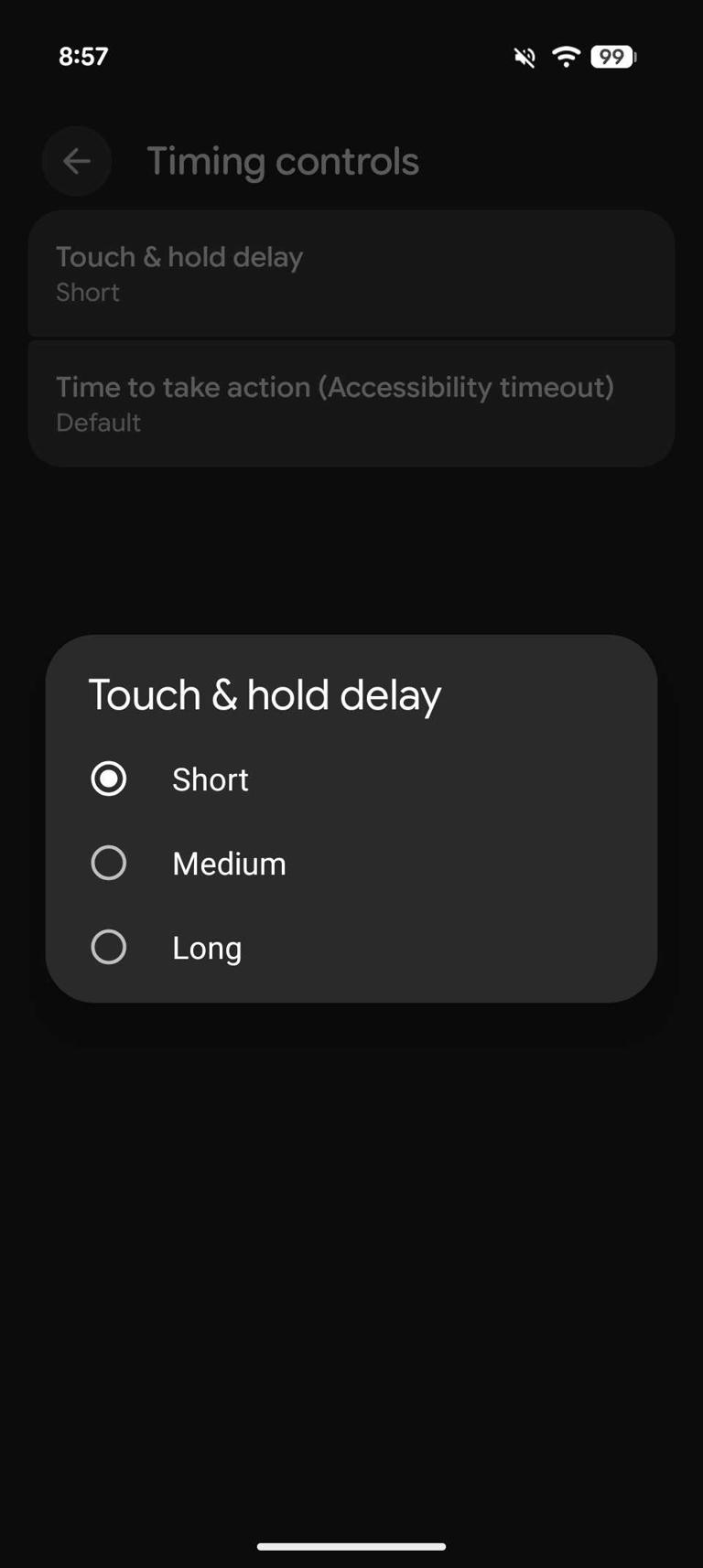 My Pixel's touch-and-hold delay was driving me crazy until I found this ...