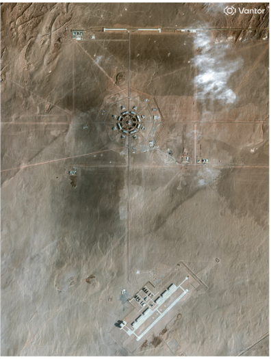 80 launch pads, three octagon-shaped installations — Satellite images ...