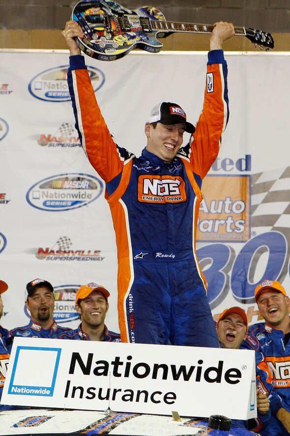 Kyle Busch pulled ultimate rock star move with guitar trophy smash at ...