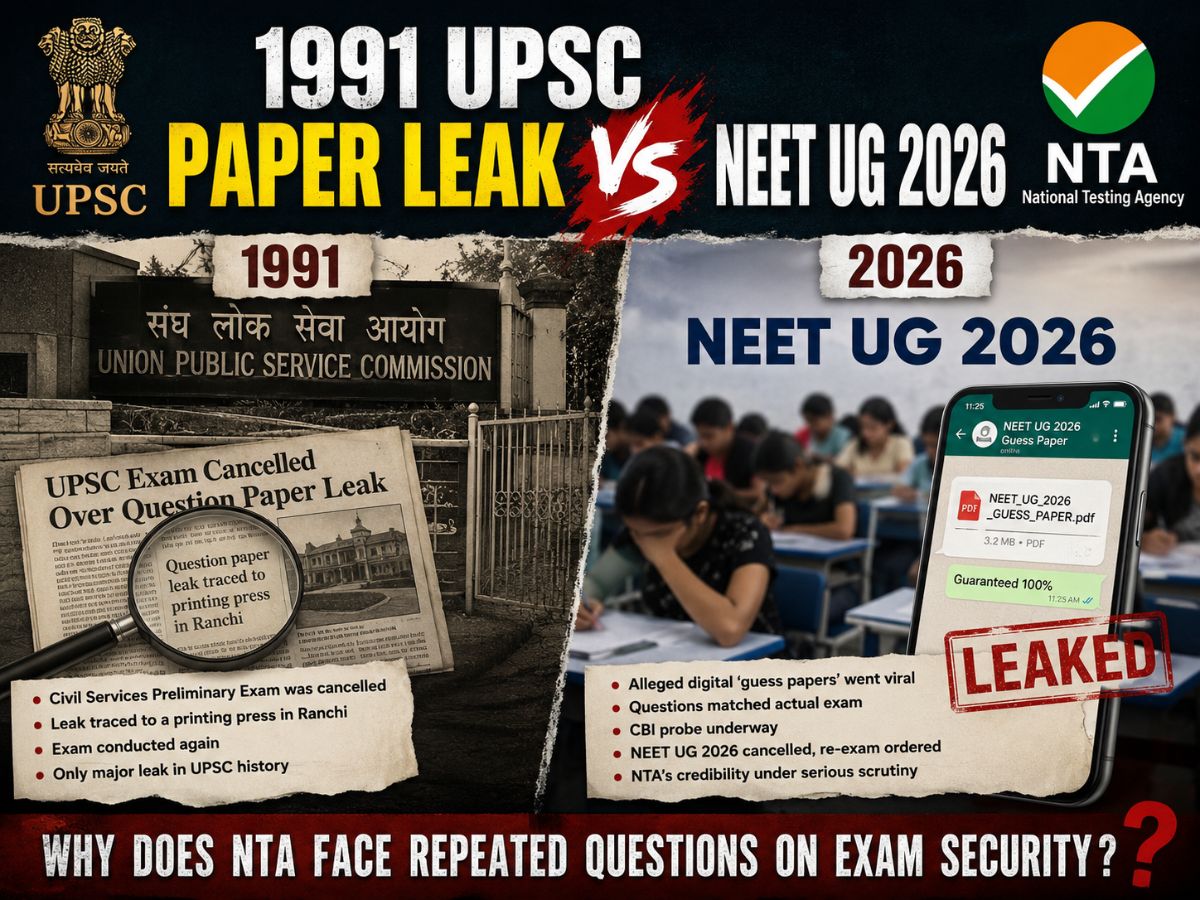 1991 UPSC Paper Leak vs NEET UG 2026: What Happened in 1991 & Why NTA ...