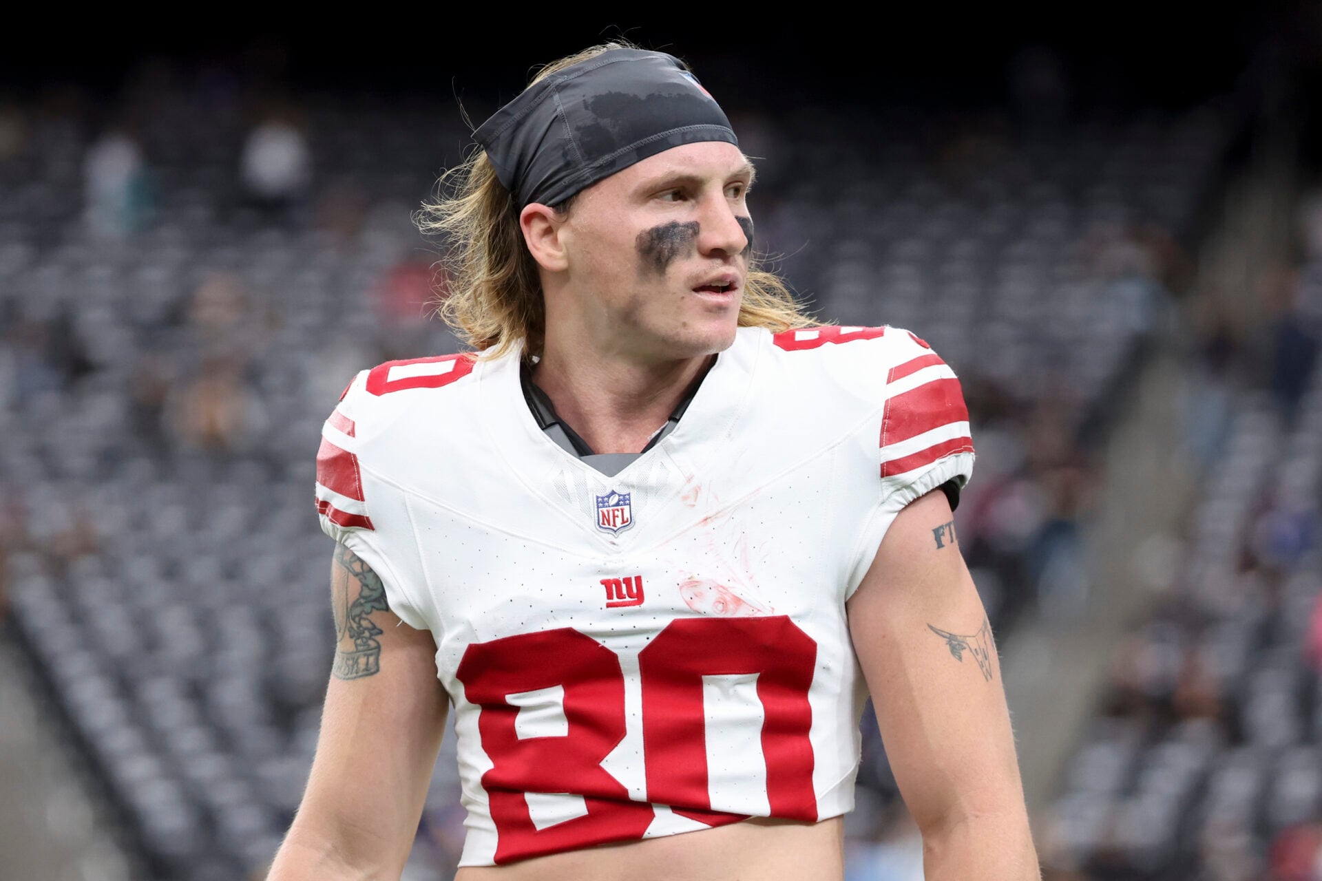 Why Gunner Olszewski was carted off New York Giants practice session