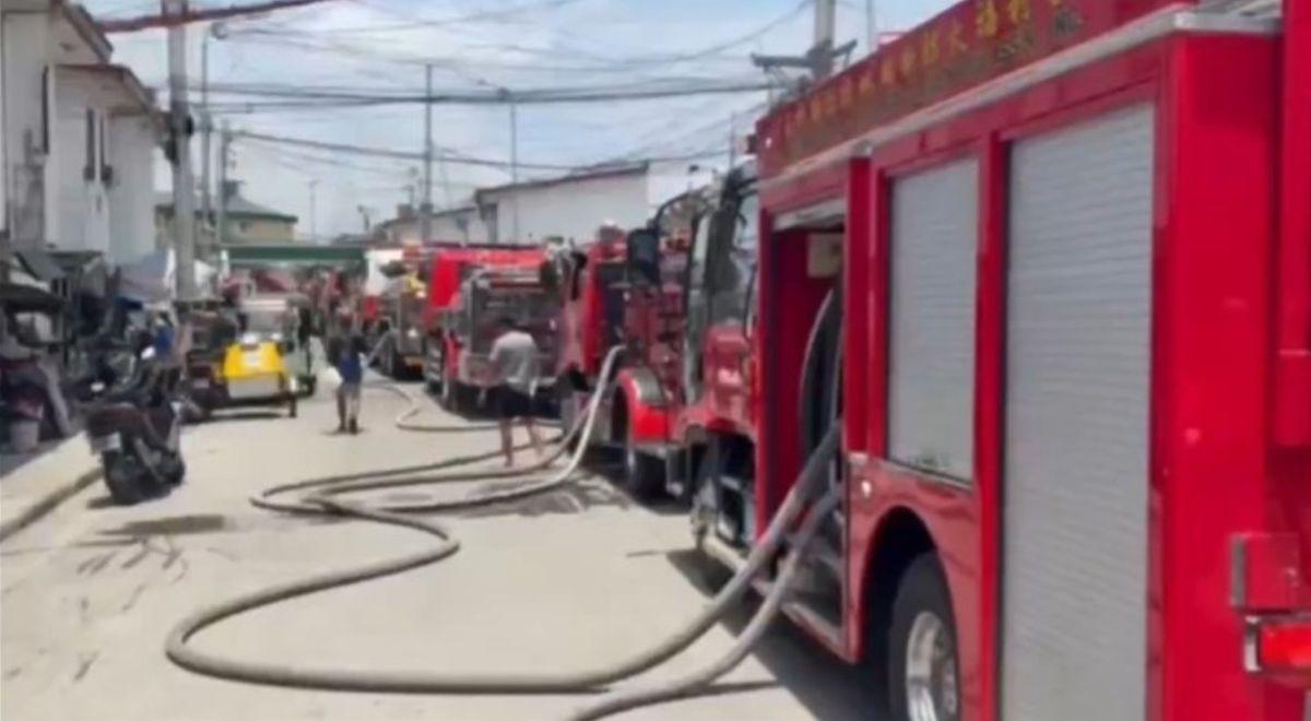 Fire hits residential area in Baseco Compound, Port Area, Manila