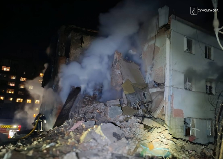 Russian Shahed strike destroys railway station in Sumy Oblast