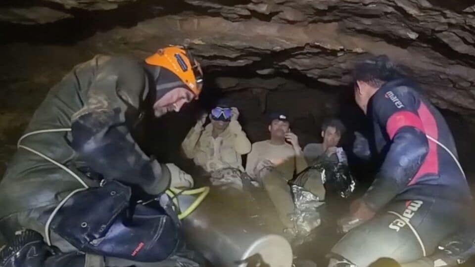 Four more men freed from flooded Laos cave after 10 days; five rescued ...