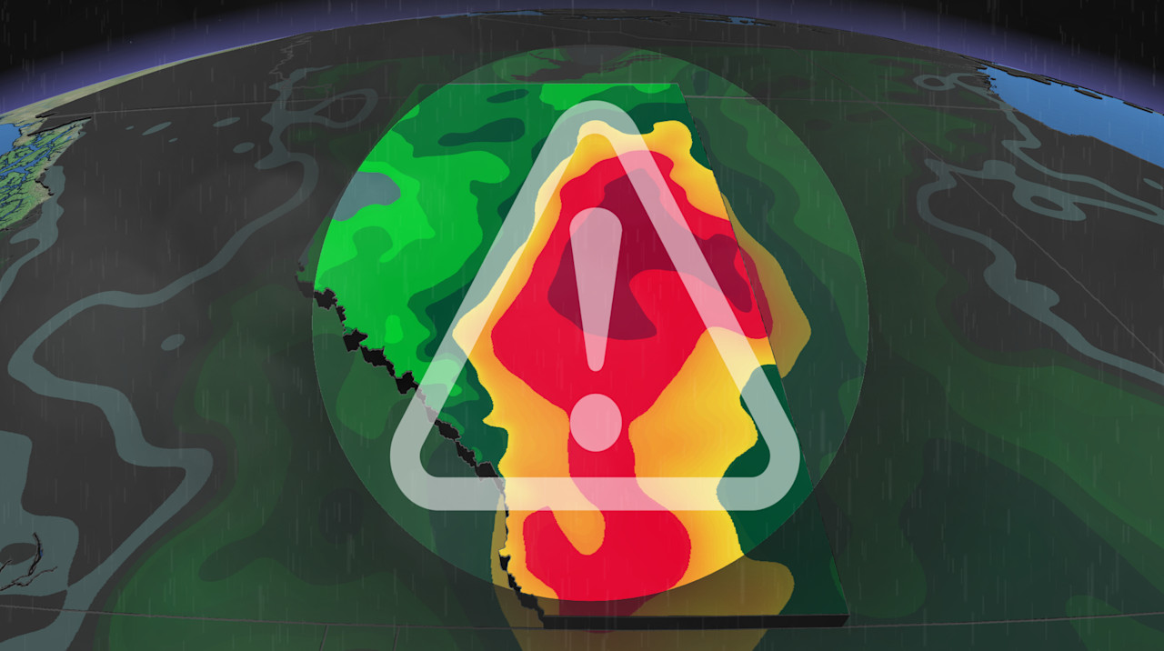 100+ mm and flood risk: Parts of Alberta hit by significant rainfall event