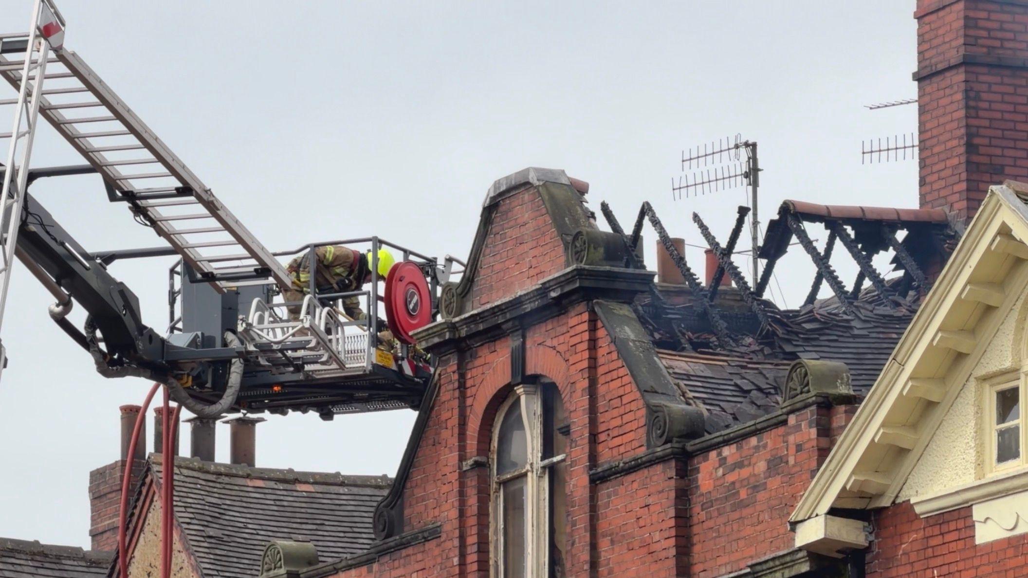 Kittens rescued after town centre blaze