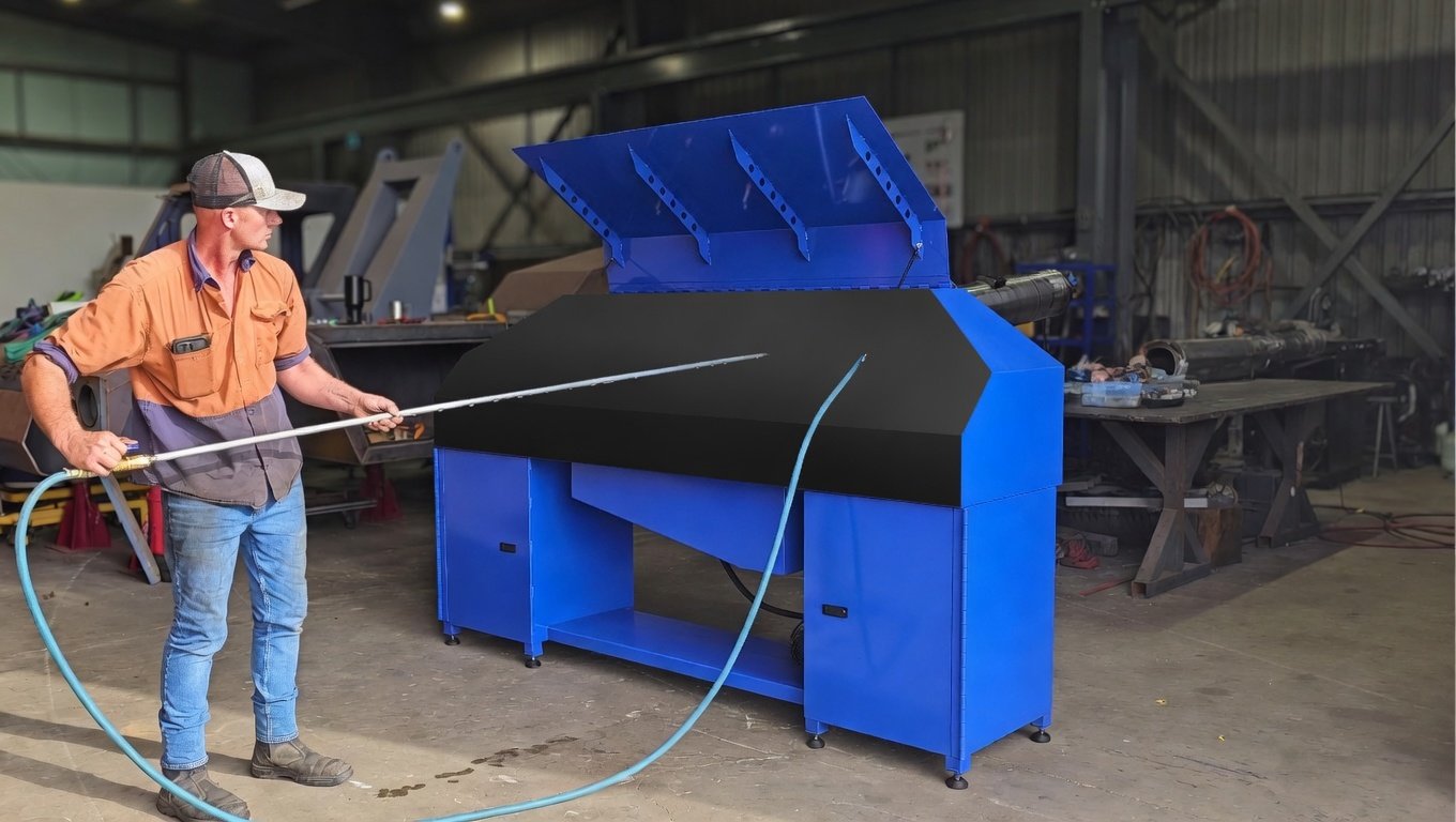 Completing and testing a heavy-duty parts washer