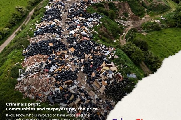 Crimestoppers launches new campaign against illegal waste dumping in area