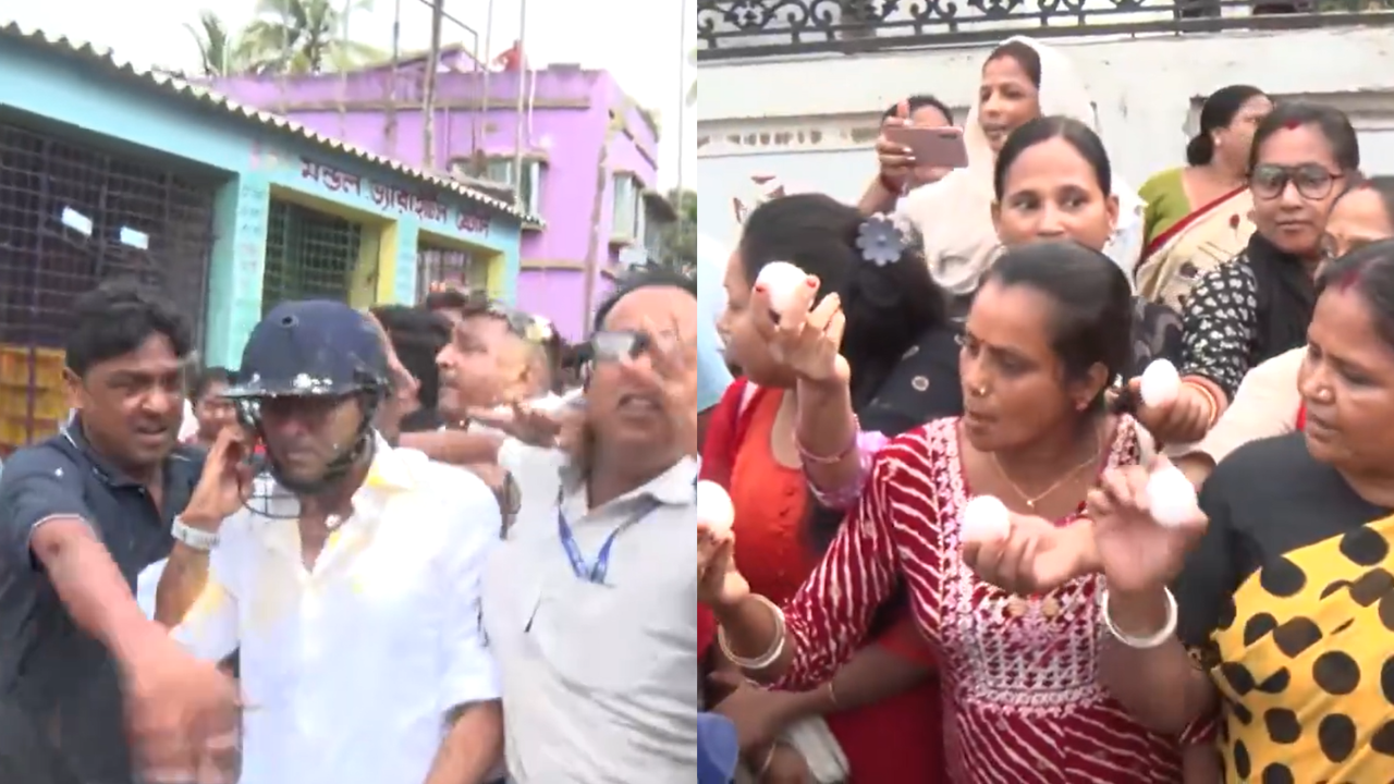 Women in Sonarpur attack TMC's Abhishek Banerjee with eggs | WATCH