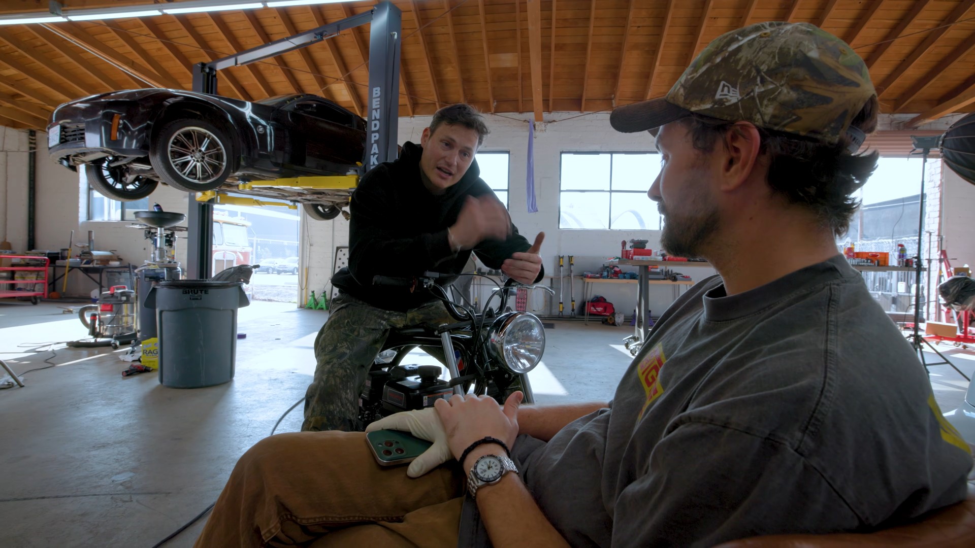 Using emergency epoxy to hold together our sports car's rear end