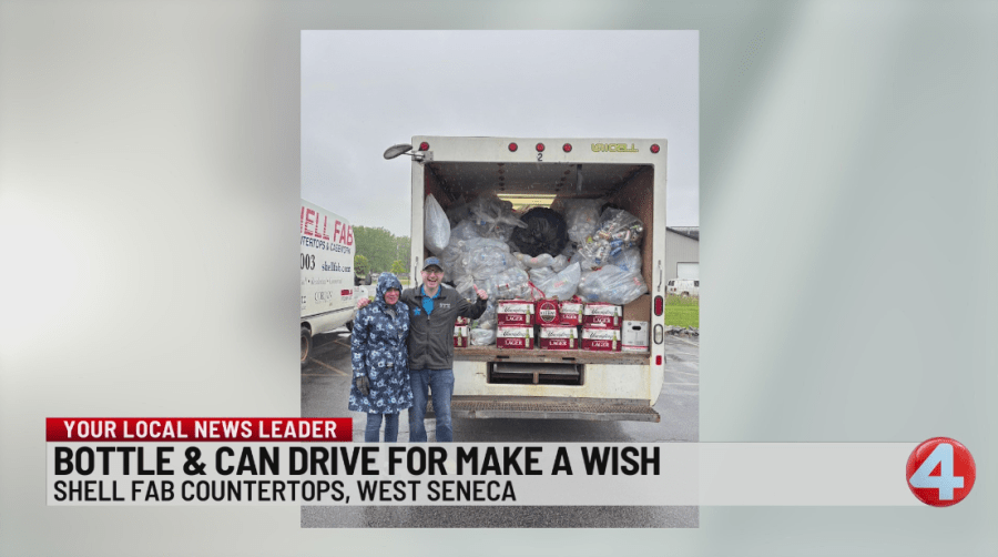 West Seneca business hosts bottle and can drive for Make-A-Wish