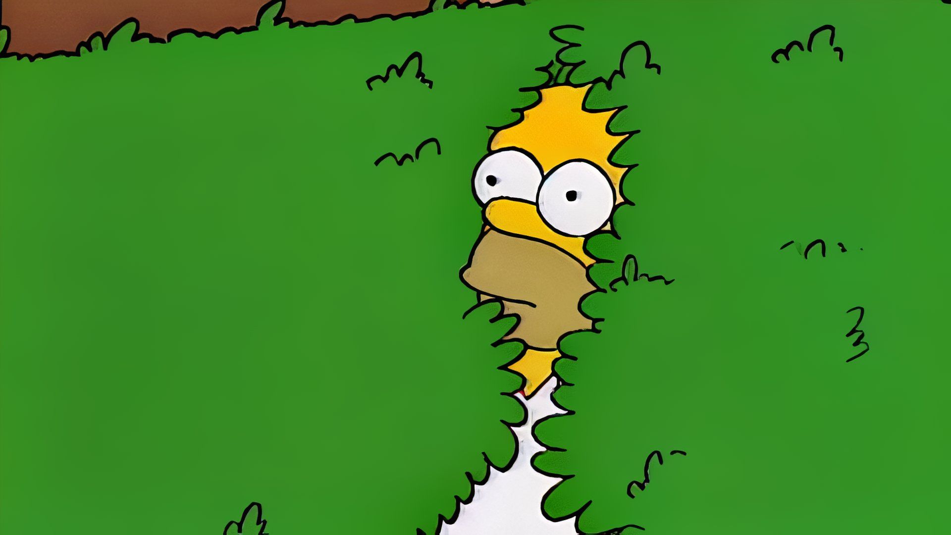 The Simpsons' iconic 'Homer in the bushes' meme has been lying to us ...
