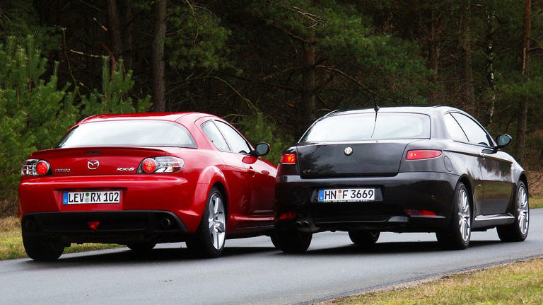 Busso gegen Wankel: Alfa Romeo GT V6 trifft Mazda RX-8