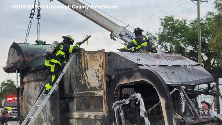 Hillsborough County warns of rising garbage truck fires linked to ...