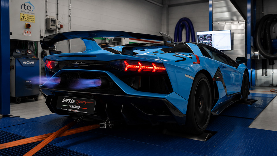 Son d'échappement de l'Aventador SVJ Pleine charge 800 ch au banc