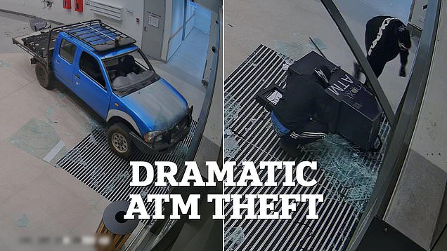 Thieves make off with ATM after dramatic shopping centre ram-raid