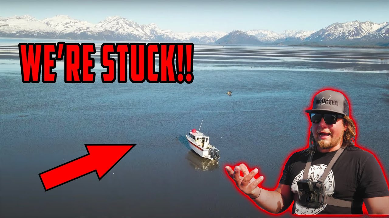 Our boat is stuck on the beach in remote Alaska!
