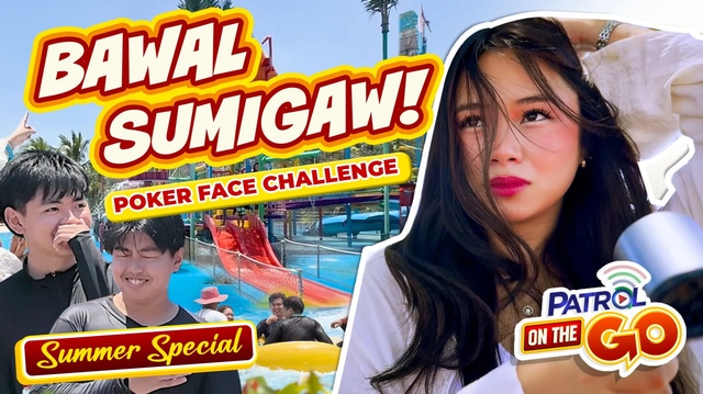 Patrol on the go: Water park guests dared to try the poker face challenge