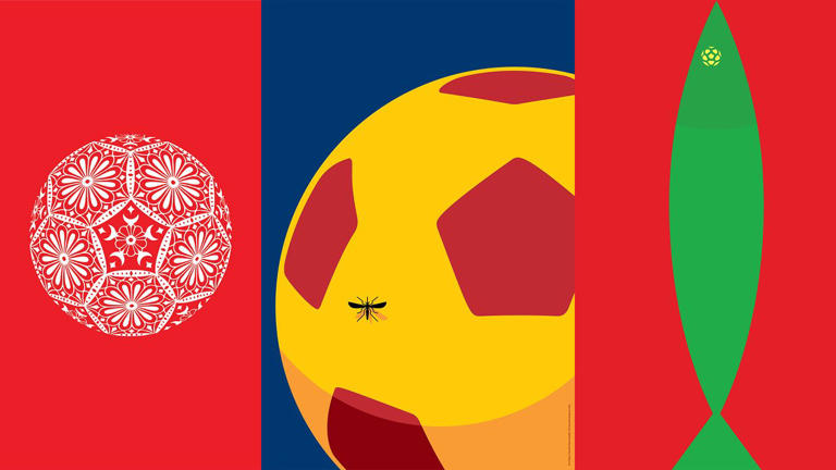 Can you identify all the countries in these slick World Cup posters?