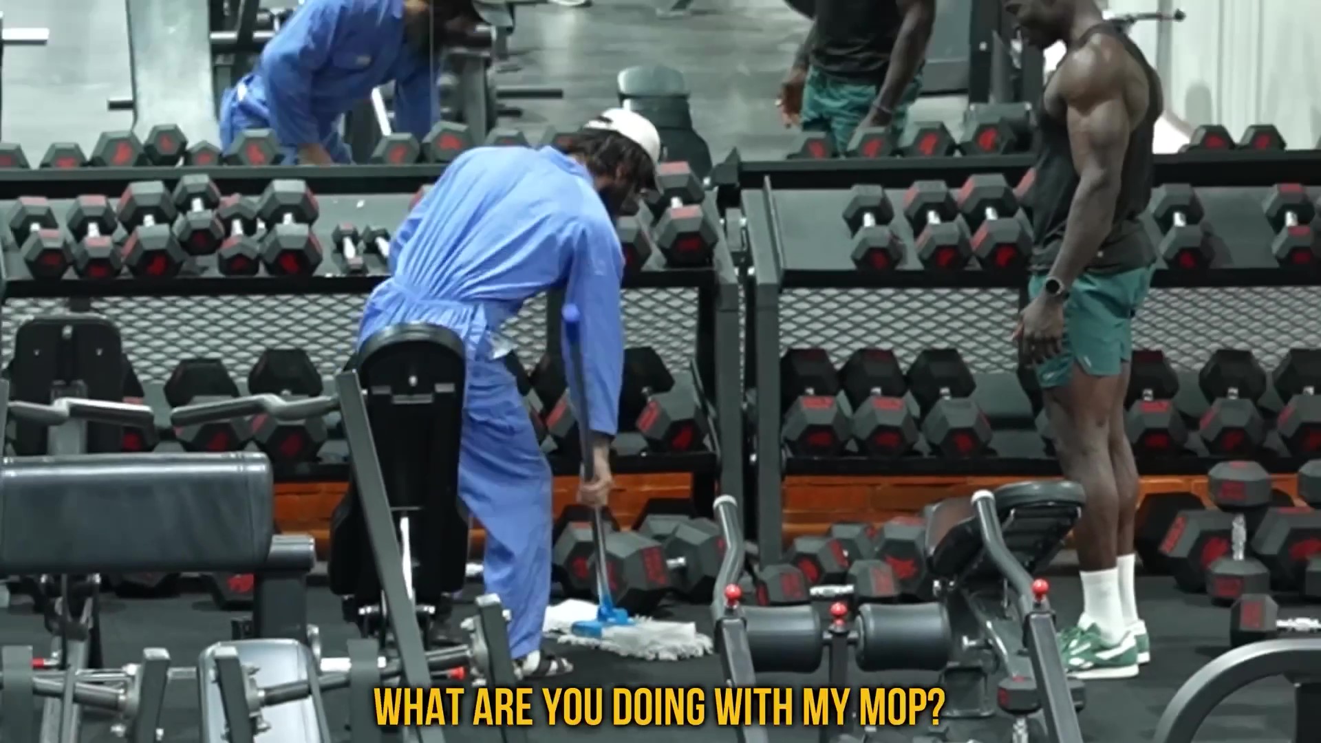 I train my biceps with a mop!
