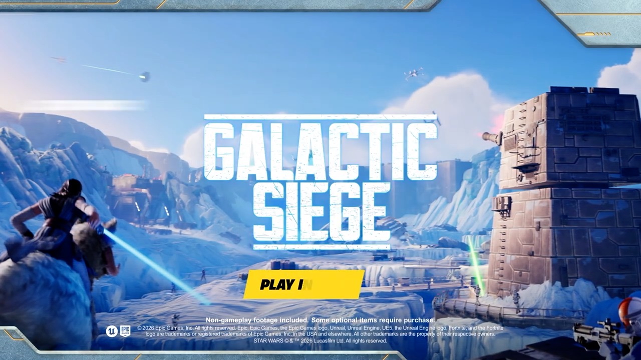 Fortnite x Star Wars official galactic siege launch trailer