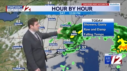 WPRI 12 weather forecast 5/30/26: Showers, chilly winds arrive today