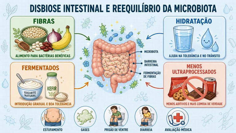 O que é disbiose intestinal e como reequilibrar a microbiota com a ...